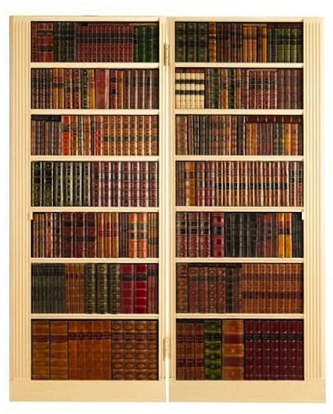 Pair of Faux Library Book Binding Decorative Panels - Milord antiques ...