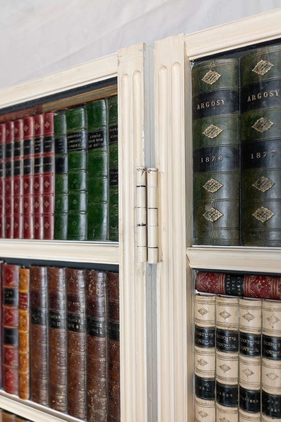 Pair of Faux Library Book Binding Decorative Panels - Milord antiques ...